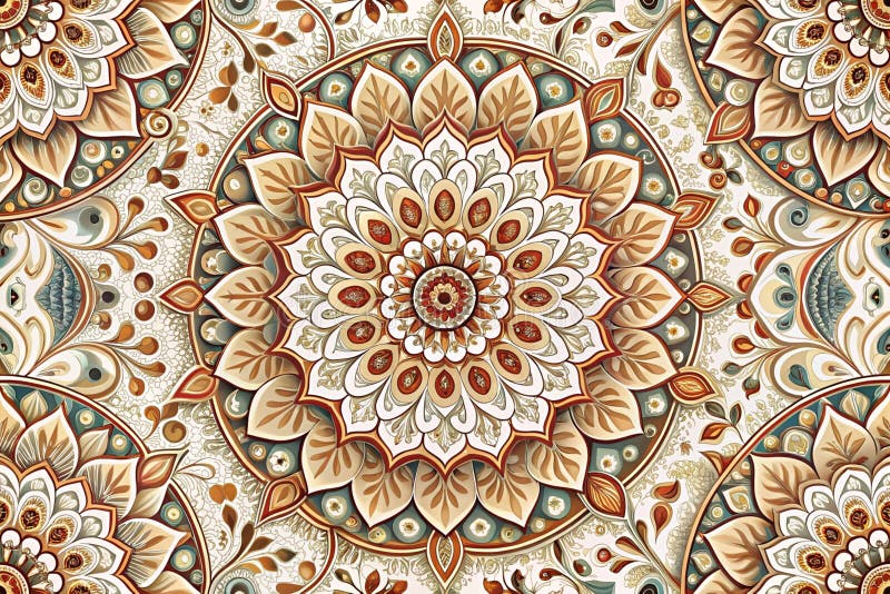 Intricate Floral Pattern. Seamless Flower Background. Scale Vintage ...