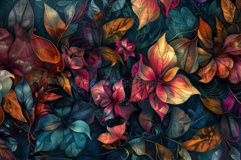 Intricate Floral Patterns with Transparency Stock Illustration ...