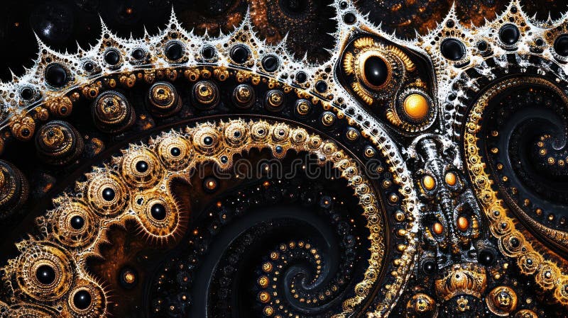 Intricate Fractal Design Featuring Swirling Patterns and Rich Colors ...