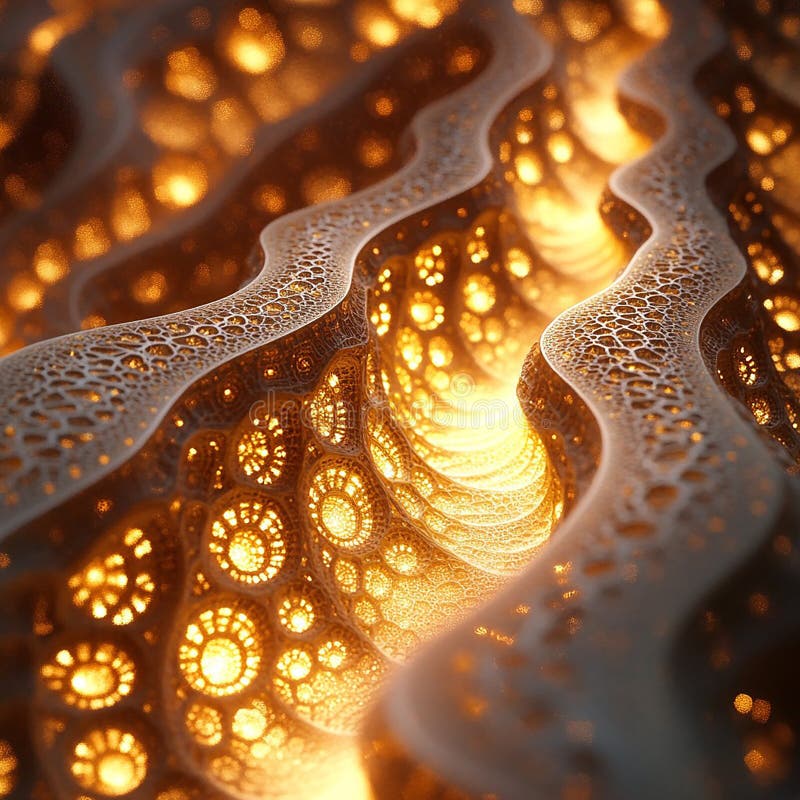 Intricate Fractal Patterns of Light and Shadow. Stock Image - Image of ...