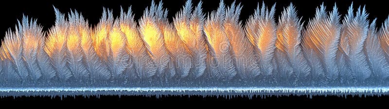 Intricate Frost Patterns Adorn the Surface, Creating a Mesmerizing ...