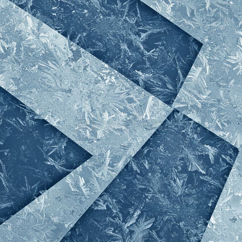 Intricate Frost Patterns Form Across Overlapping Rectangular Layers ...