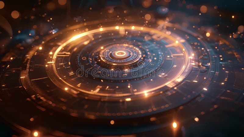 An Intricate and Futuristic Clock is Displayed Its Gears and Hands ...