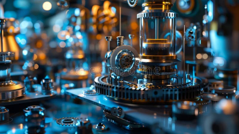 Intricate Gear Mechanism Close Up, Quantum Computers Stock Image ...