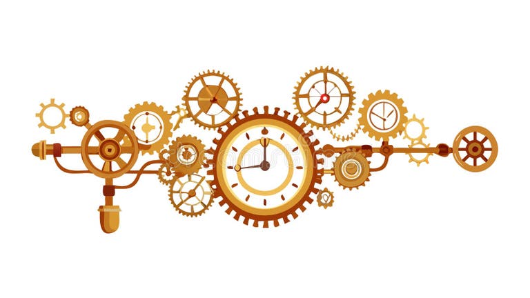 Intricate Gear Mechanism: Complex Clockwork System, Vector Design Generative AI Stock Vector ...