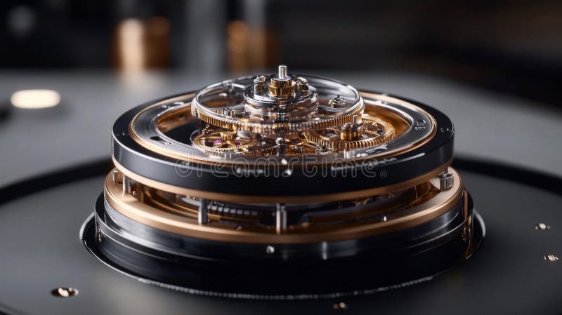 Intricate Gear Mechanism of a Luxury Watch Stock Illustration ...