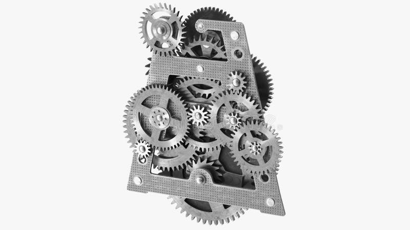 Intricate Gear Mechanism with Multiple Interlocking Cogs Stock Image ...