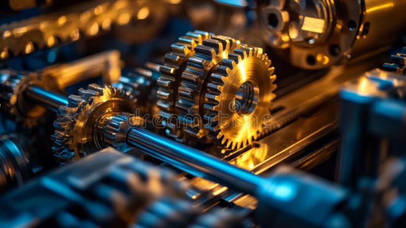 Intricate Gear System Precision Engineering Machinery Stock ...