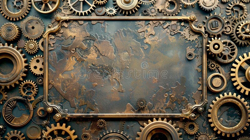 Intricate Gears and Cogs Create a Steampunk-inspired Backdrop of ...