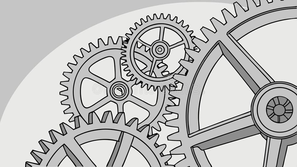 Intricate Gears and Cogs Machinery Illustration, Vector Design ...