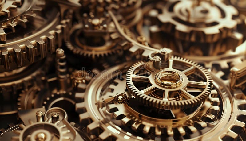 Intricate Gears and Cogs Orchestrate a Clockwork Wonder Stock ...