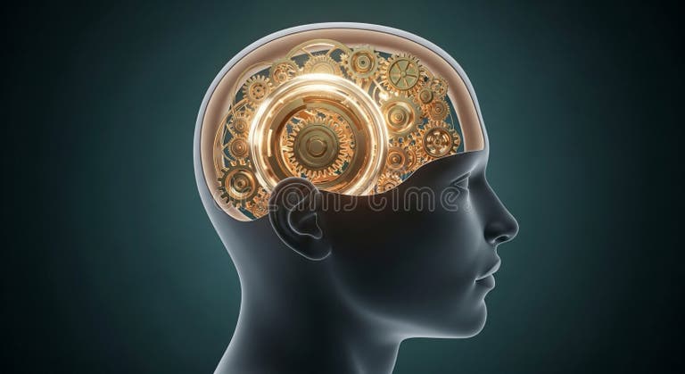 Intricate Gears within a Human Head: a Visual Metaphor for the Mind ...