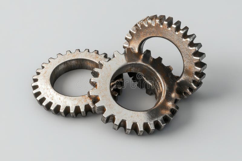 Intricate Gears Set Against a Subtle Gray Backdrop Highlighting ...