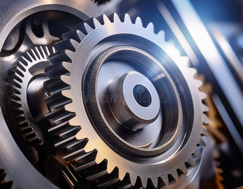 Intricate Gears Working Together in a Stock Photo - Image of progress ...