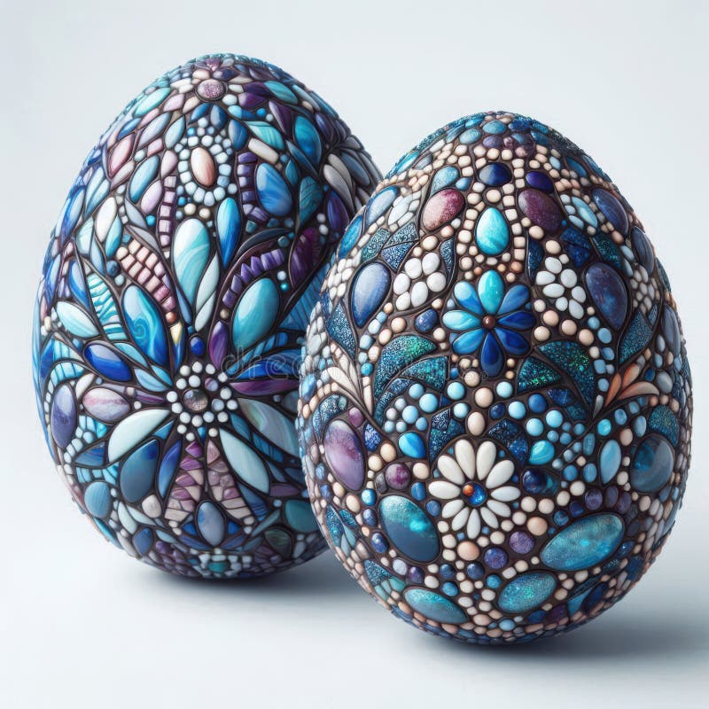 Intricate Gem Mosaic Egg Design Stock Illustration - Illustration of intricate, beaded: 368936442
