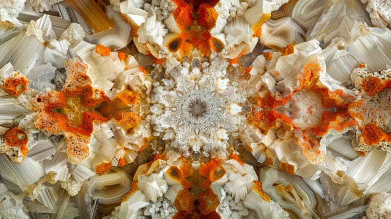 Intricate Geode Patterns with Crystal Formations Stock Illustration ...