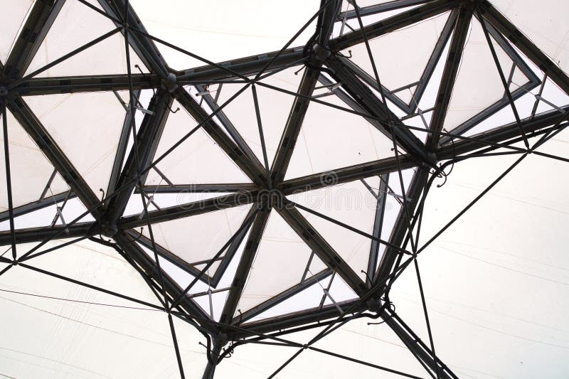 Intricate Geometric Architectural Structure at Eden Project in Cornwall ...