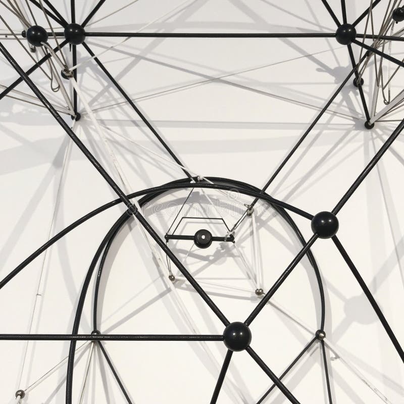 Intricate Geometric Art Installation Stock Image - Image of black ...