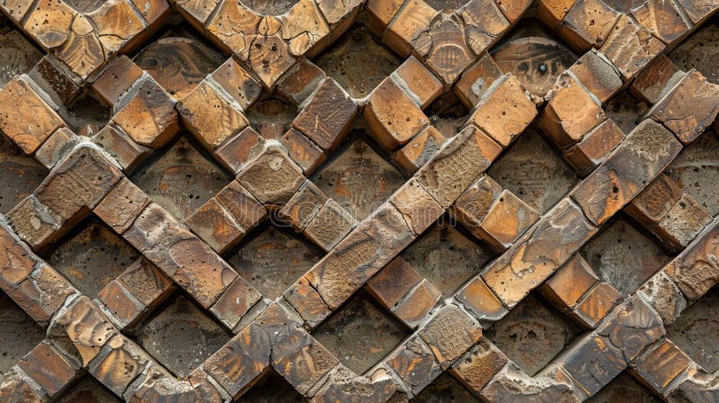 Intricate Geometric Brickwork Patterns in Abstract Fractal Construction ...