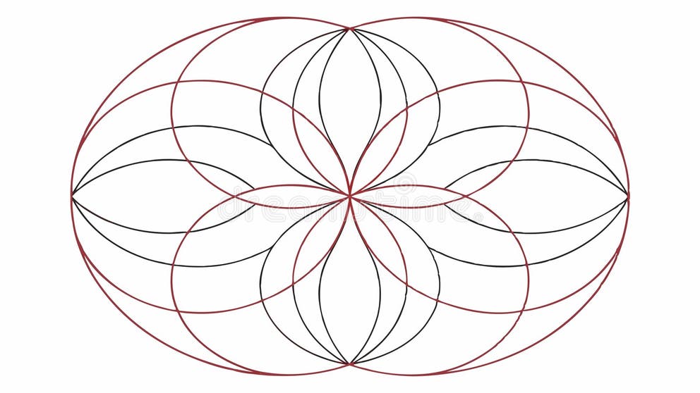 Intricate Geometric Circular Rosette Pattern Abstract Vector Design ...