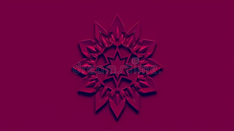 Intricate Geometric Design on Burgundy Background Creates a Captivating ...