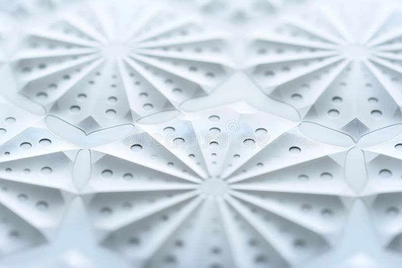 Intricate Geometric Design with Embossed Patterns and Perforated ...