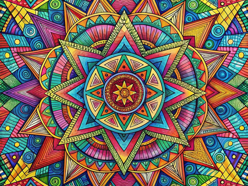 Intricate Geometric Doodle Art Background a Stunning Visual Feast with ...