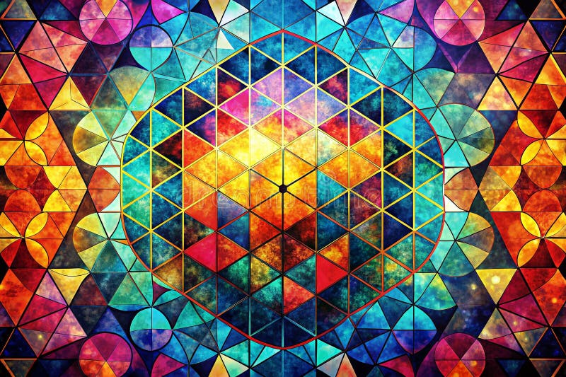 Intricate Geometric Double Exposure a Stunning Fusion of Circles ...