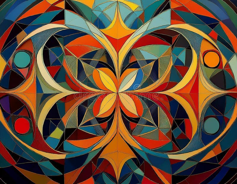 Intricate Geometric Fractals Abstract Digital Symmetry in Complex ...