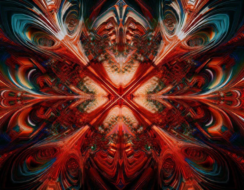 Intricate Geometric Fractals Abstract Digital Symmetry in Complex ...