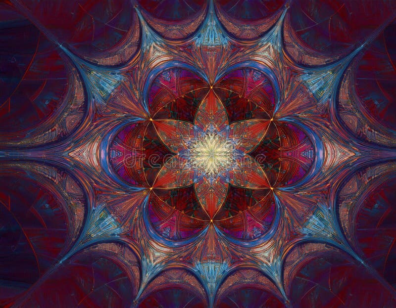 Intricate Geometric Fractals Abstract Digital Symmetry in Complex ...