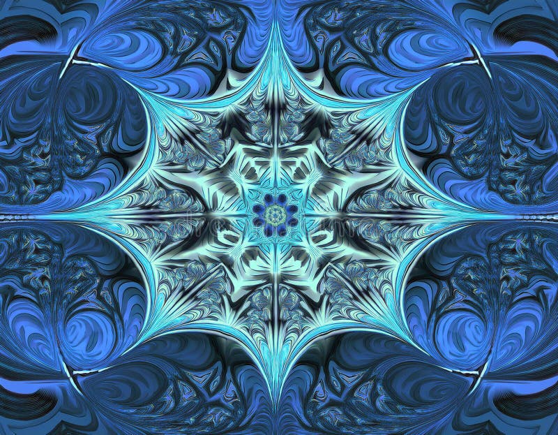 Intricate Geometric Fractals Abstract Digital Symmetry in Complex ...