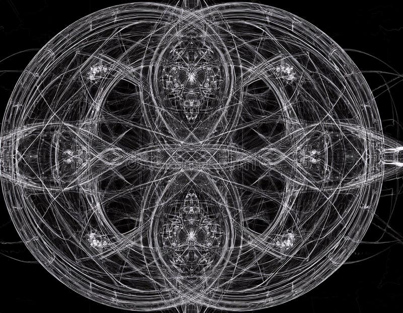 Intricate Geometric Fractals Abstract Digital Symmetry in Complex ...