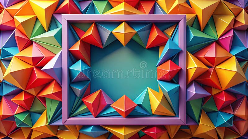 Intricate Geometric Frame Background Design a Striking Abstract Pattern ...