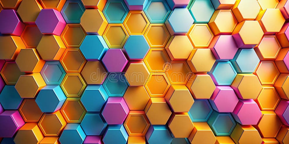 Intricate Geometric Hexagon Pattern Large Repeating Shapes Create a ...