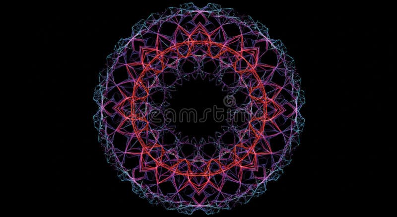 Intricate Geometric Mandala Featuring Interconnected Lines and Patterns ...
