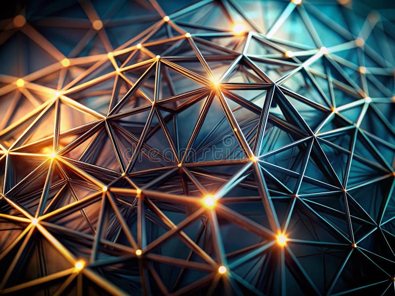 Intricate Geometric Mesh Design a LowLight Abstract Background ...
