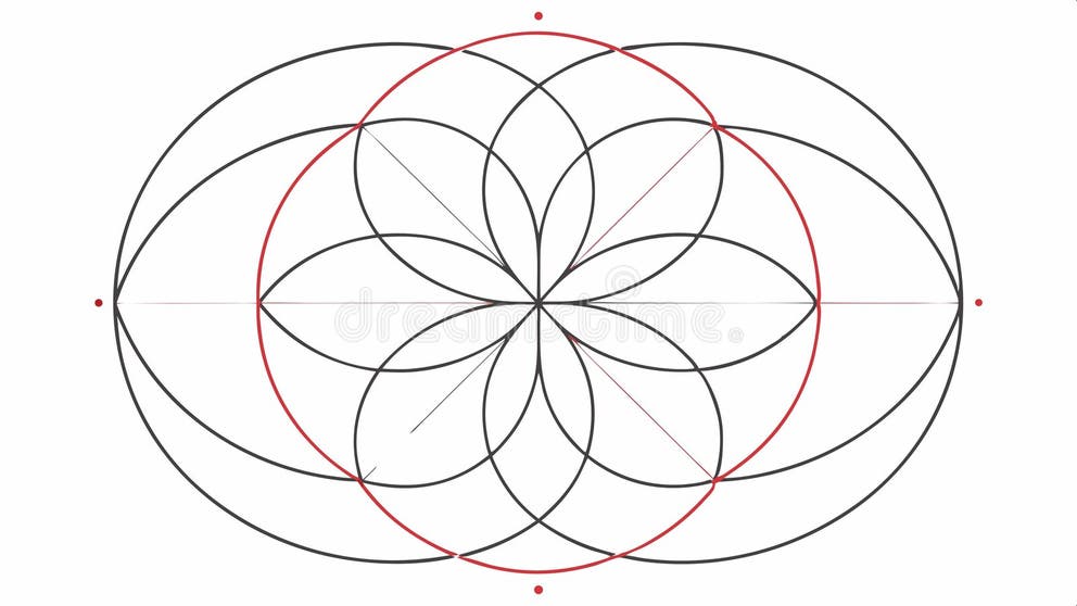 Intricate Geometric Pattern Based on Intersecting Circles Sacred Geometry Design Vector Design ...