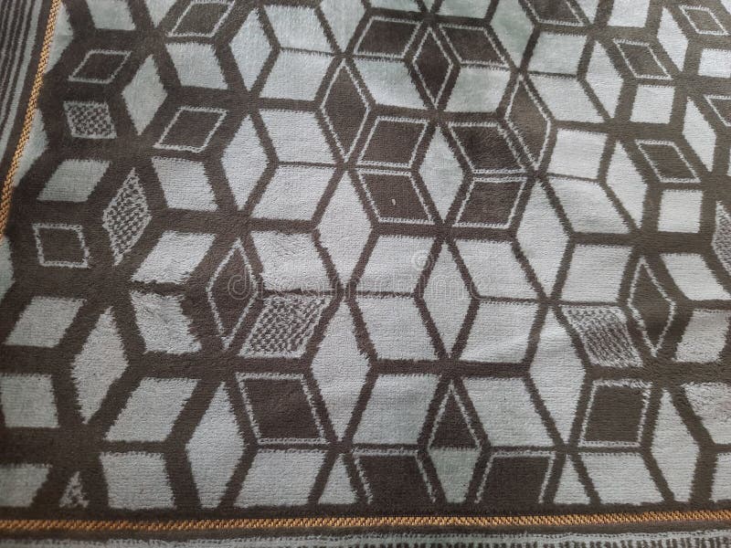 Intricate Geometric Pattern with Dome Design on Decorative Carpet Stock ...