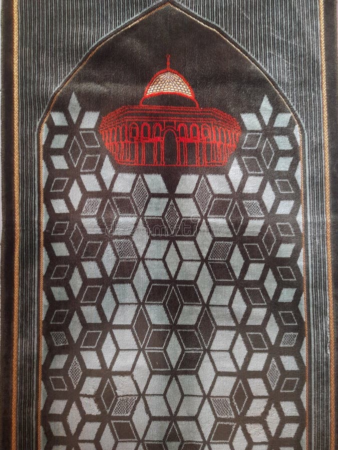 Intricate Geometric Pattern with Dome Design on Decorative Carpet Stock ...