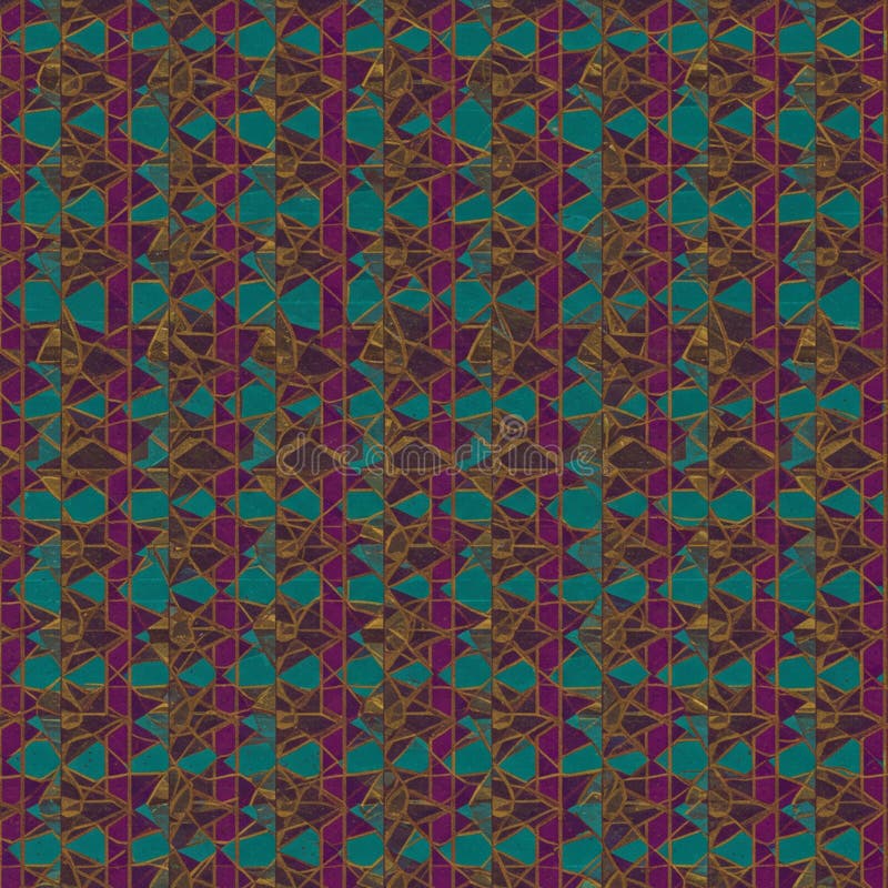 Intricate Geometric Pattern Featuring a Series of Interconnected Shapes ...