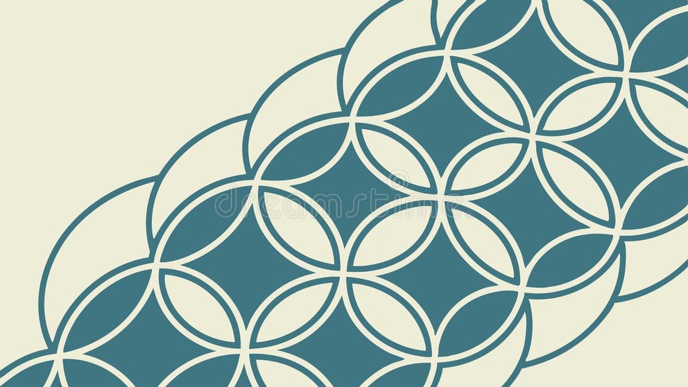 Intricate Geometric Pattern of Interlocking Curves and Shapes. Vector ...