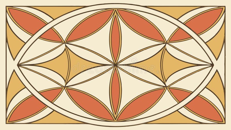 Intricate Geometric Pattern with Intersecting Shapes, Vector Design ...