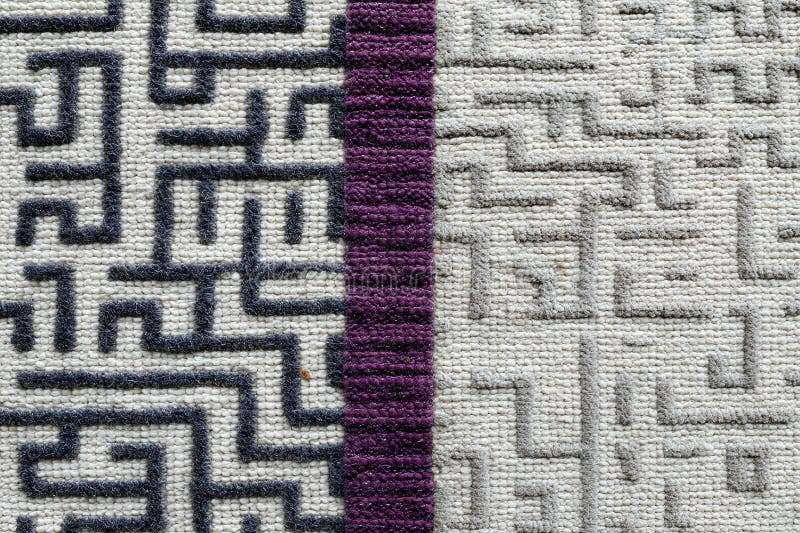 Intricate Geometric Pattern of a Modern Textile with Contrasting Colors ...