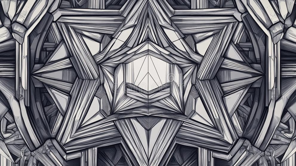 Intricate Geometric Pattern with Symmetrical Abstract Design Concept ...