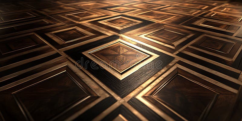 Intricate Geometric Patterns Brown and Gold Metallic Texture Background ...