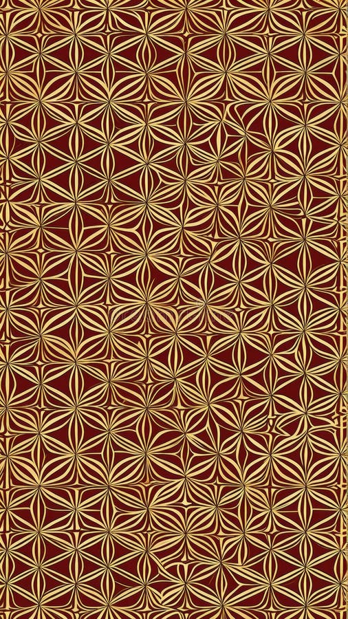 Intricate Geometric Patterns with Gold and Red Color Scheme Stock Image ...