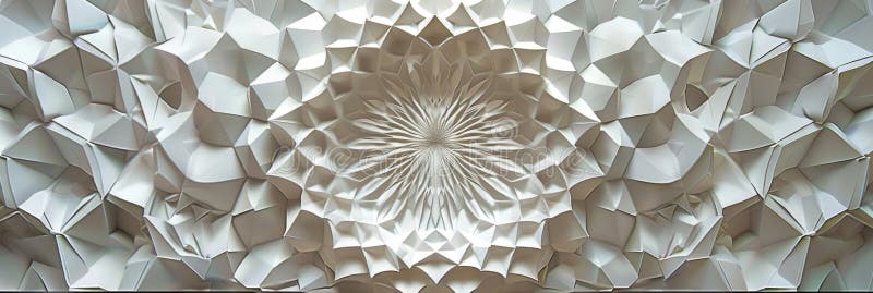 Intricate Geometric Patterns Meticulously Crafted from Folded Paper ...