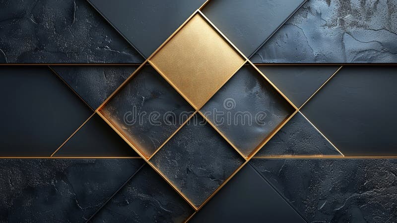 Elegant Geometric Patterns in Black and Gold Artwork Design Stock ...