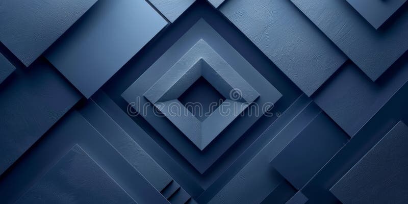 Intricate Geometric Shapes on a Dark Blue Background Stock Illustration ...